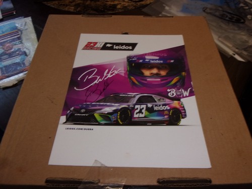 2022 AUTOGRAPHED #23 BUBBA WALLACE"LEIDOS"NASCAR CUP SERIES POSTCARD | eBay