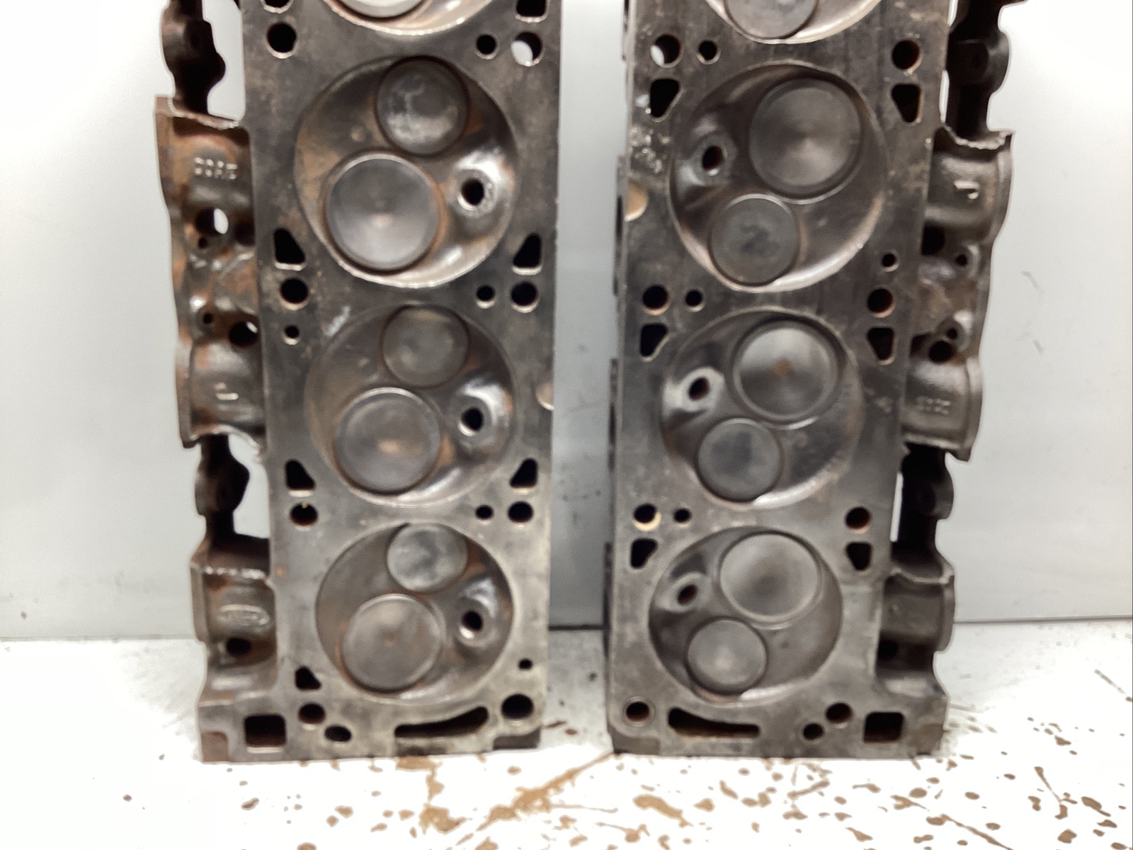 1970-1971 Ford 351C Small Block Cylinder Head Set D0AE-J DATE CODE OE9 ...