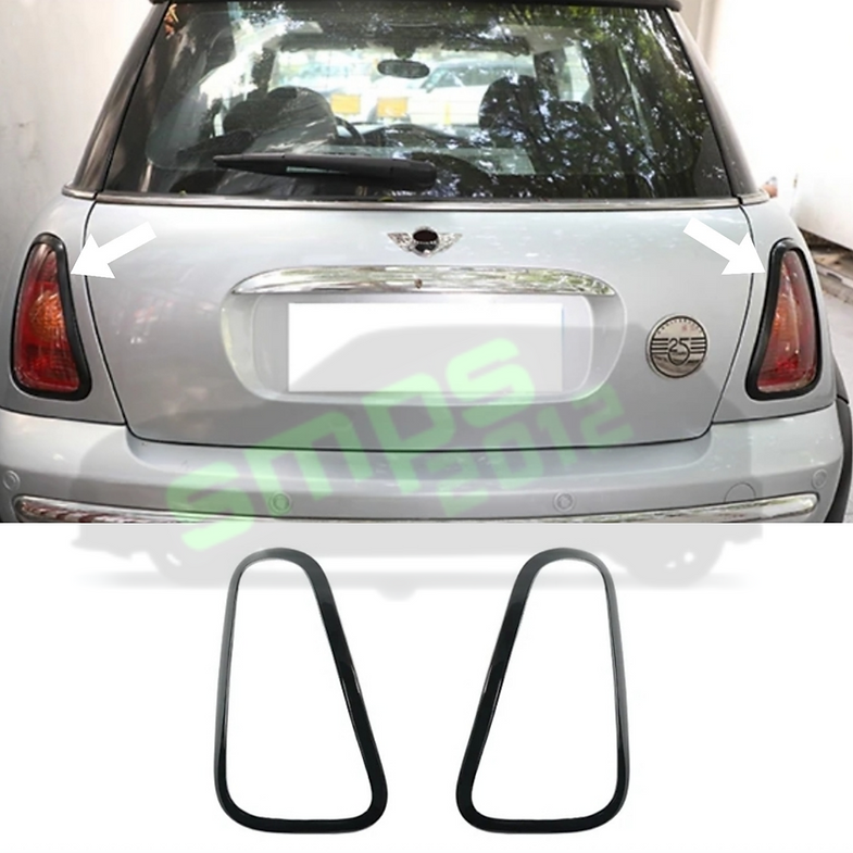 Mini Gen 1 R50, R52, R53 Piano Black Gloss Headlight & Flush Tail Light ...