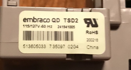 Frigidaire Fridge Compressor Start Relay 241941005 & Run Capacitor ...