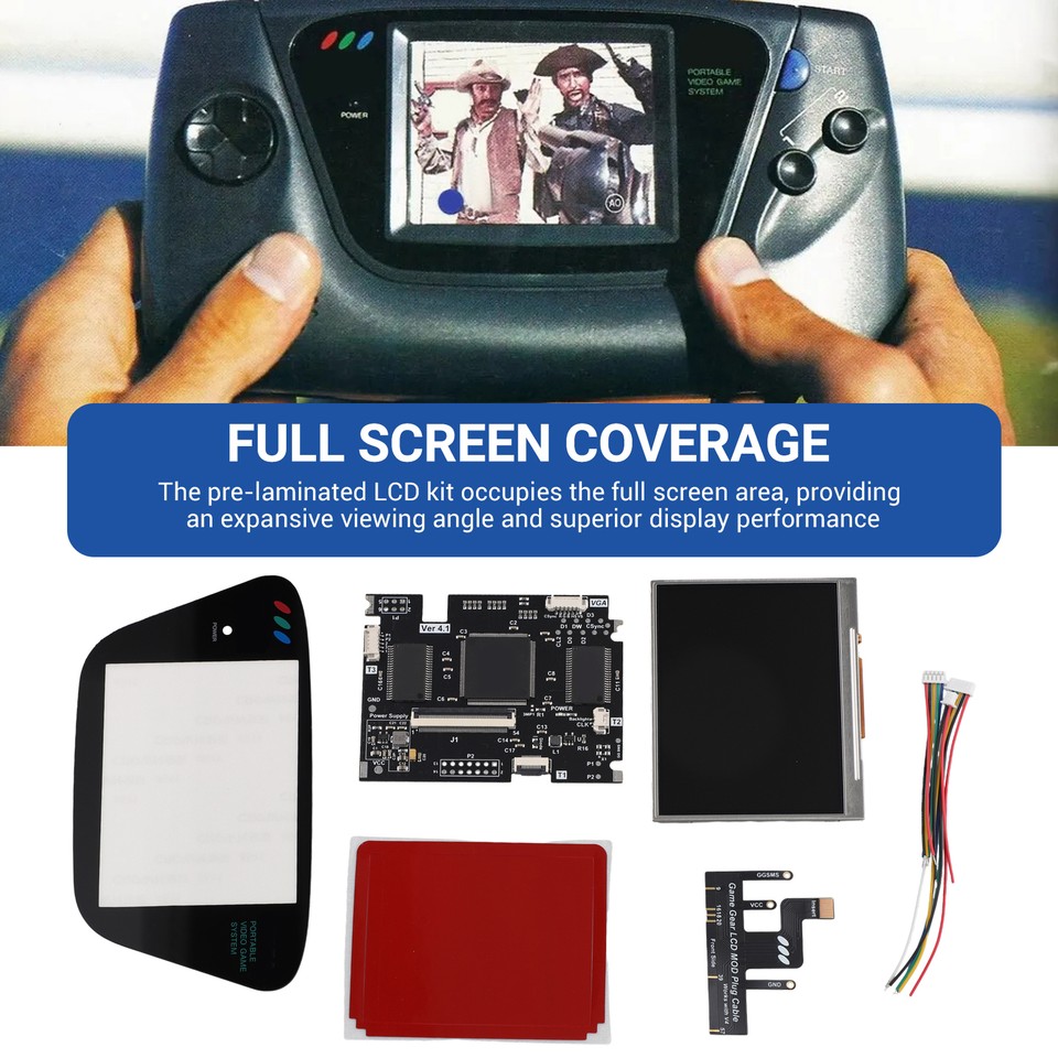 V4 IPS OGS LCD-Bildschirm-Kits für Game Gear Vollbild V4.0-Display LCD-Hig1603 | eBay