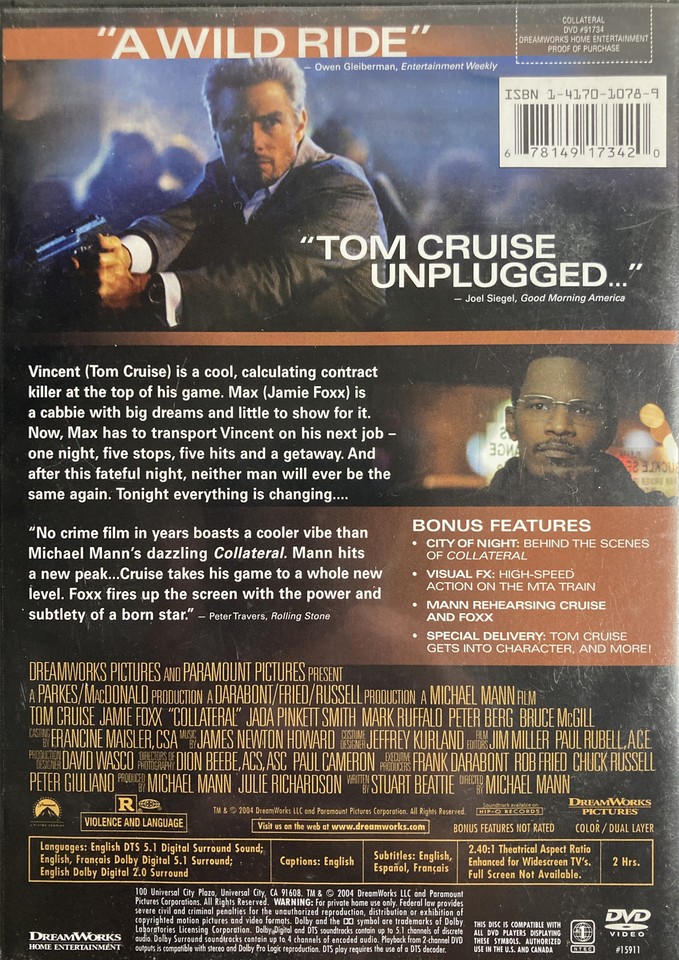 Collateral (DVD, 2004, 2-Disc Set) 678149173420 | eBay