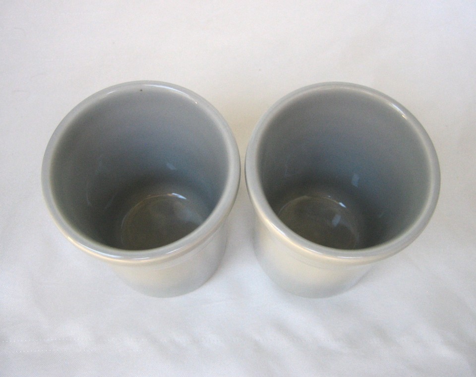 Fiestaware 2 Gray Juice Tumblers Homer Laughlin Lead Free Fiesta Ware 3 ...