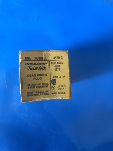 Hubbell Twist Lock Dead Front Plug 15A 250V | eBay