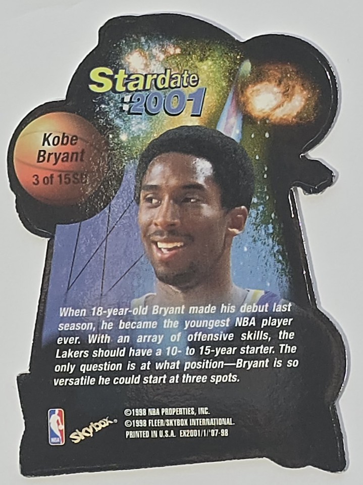 1997-98 SkyBox EX-2001 Kobe Bryant #3 Die Cut STARDATE 2001 | eBay