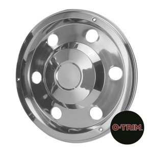 2 x 17.5" Leyland DAF Rear wheel trims hub caps covers stainless steel ...