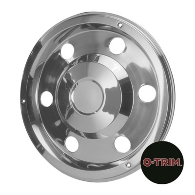 2 x 17.5" Leyland DAF Rear wheel trims hub caps covers stainless steel ...
