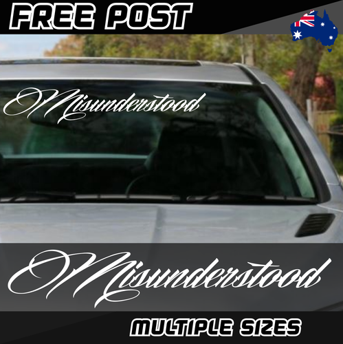 Misunderstood Sticker Decal Car Windscreen Banner JDM Anti Social ...