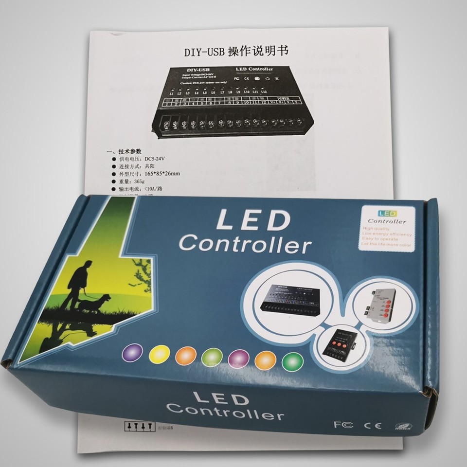 5V 12-24V programmable LED Controller For Single Color LED Strip ...