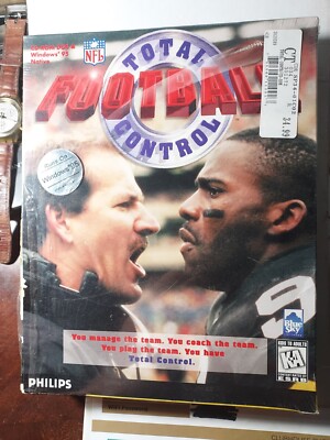 Vintage Total Control NFL Football CD-ROM Game 1996 Win95 Bill Cowher ...