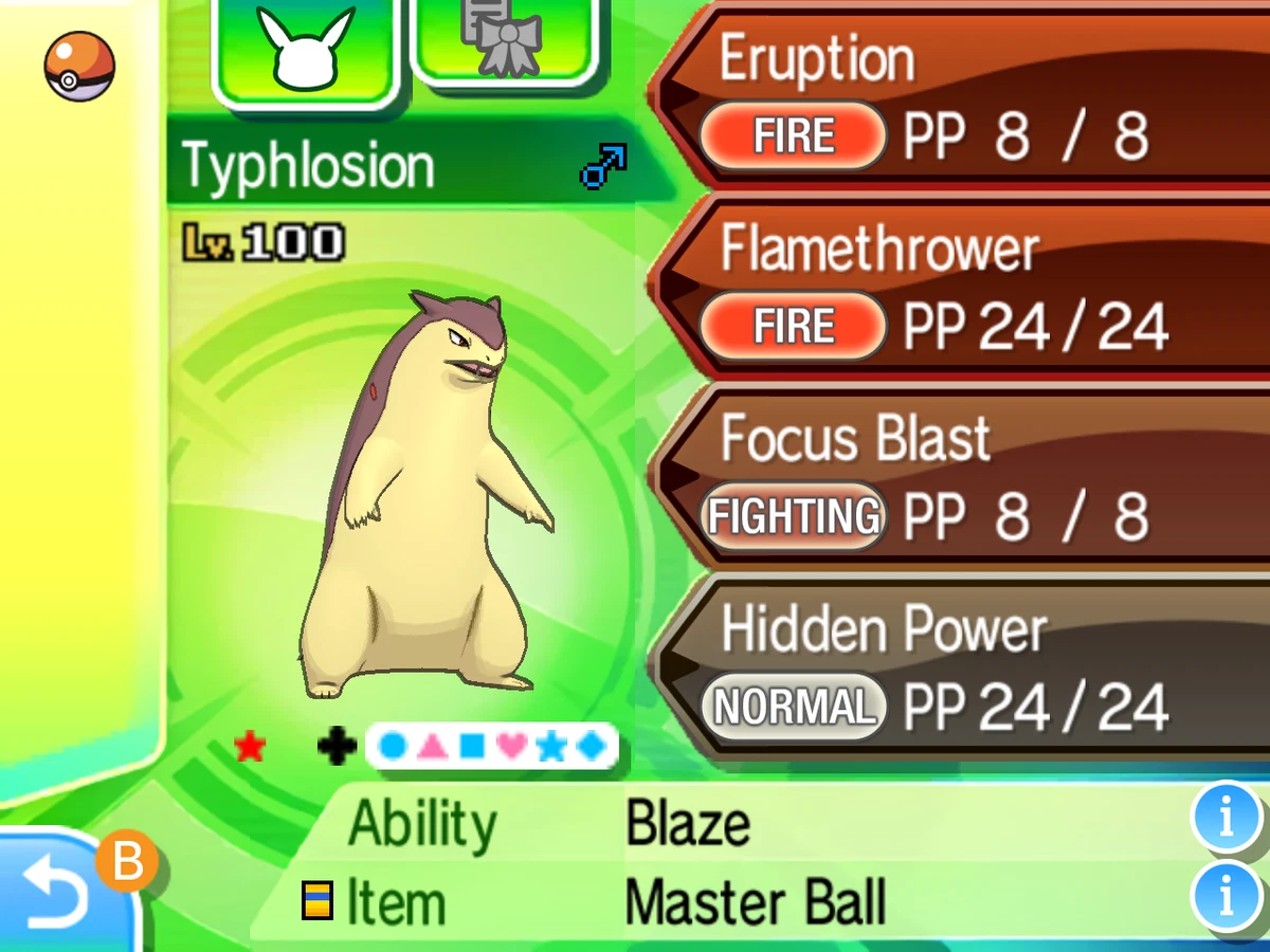 Shiny Typhlosion Xy