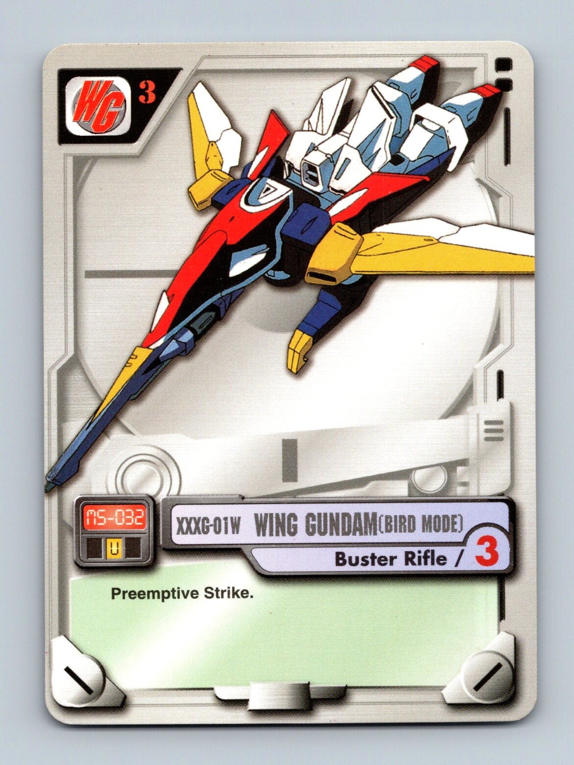 Gundam M.S War TCG XXXG-01W Wing Gundam (Bird Mode) MS-032 Uncommon ...