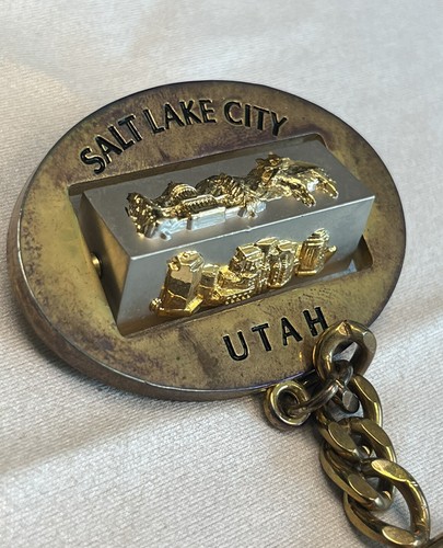 Metal Salt Lake City Utah Souvenir Spinner Keychain Key Ring Free ...