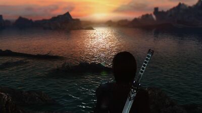 Landscape the elder scrolls v skyrim women sunset pc Custom Gaming Mat ...