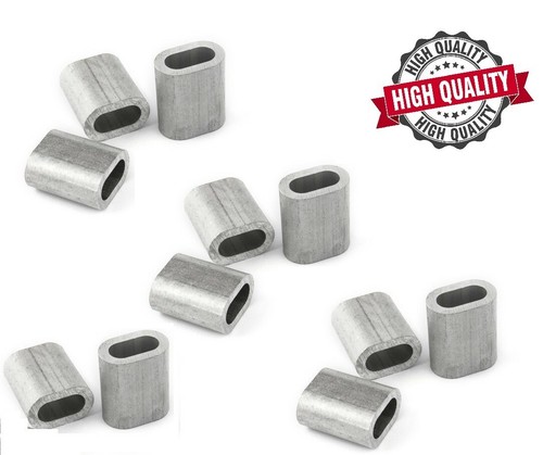 Aluminium Ferrules Steel Wire Rope Crimping Sleeve Round Double Hole ...