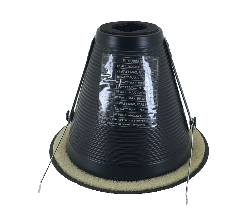 ELM300BB ELCO 6" Airtight Metal Baffle Cone with Torsion Springs Trim ...