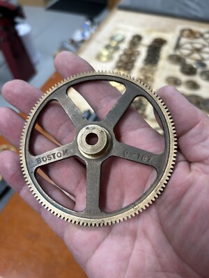 QTY 1 BOSTON GEAR G187 BRONZE SPUR TOWER CLOCK ETC 32 PITCH 128 TEETH 5 ...