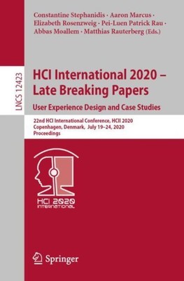 Hci International 2020 - Late Breaking Papers - User Experience Design ...