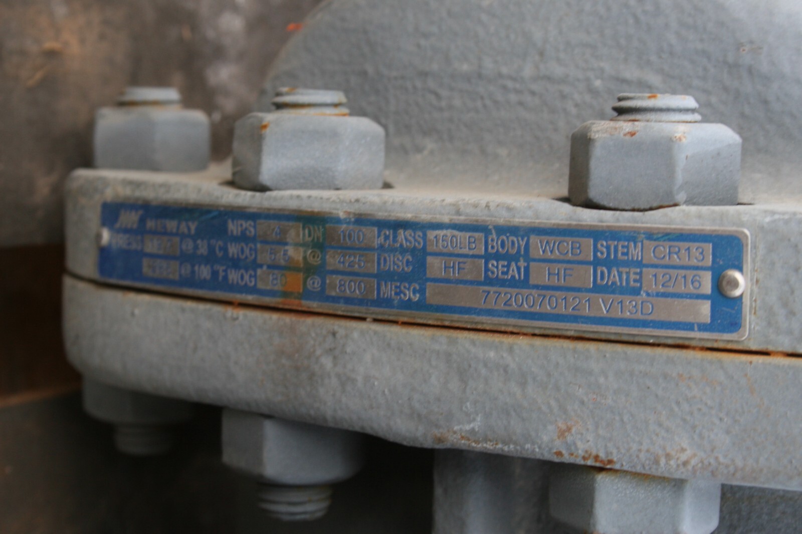 Neway Manual Gate Valve 4" CL150 WCB DN100 | eBay