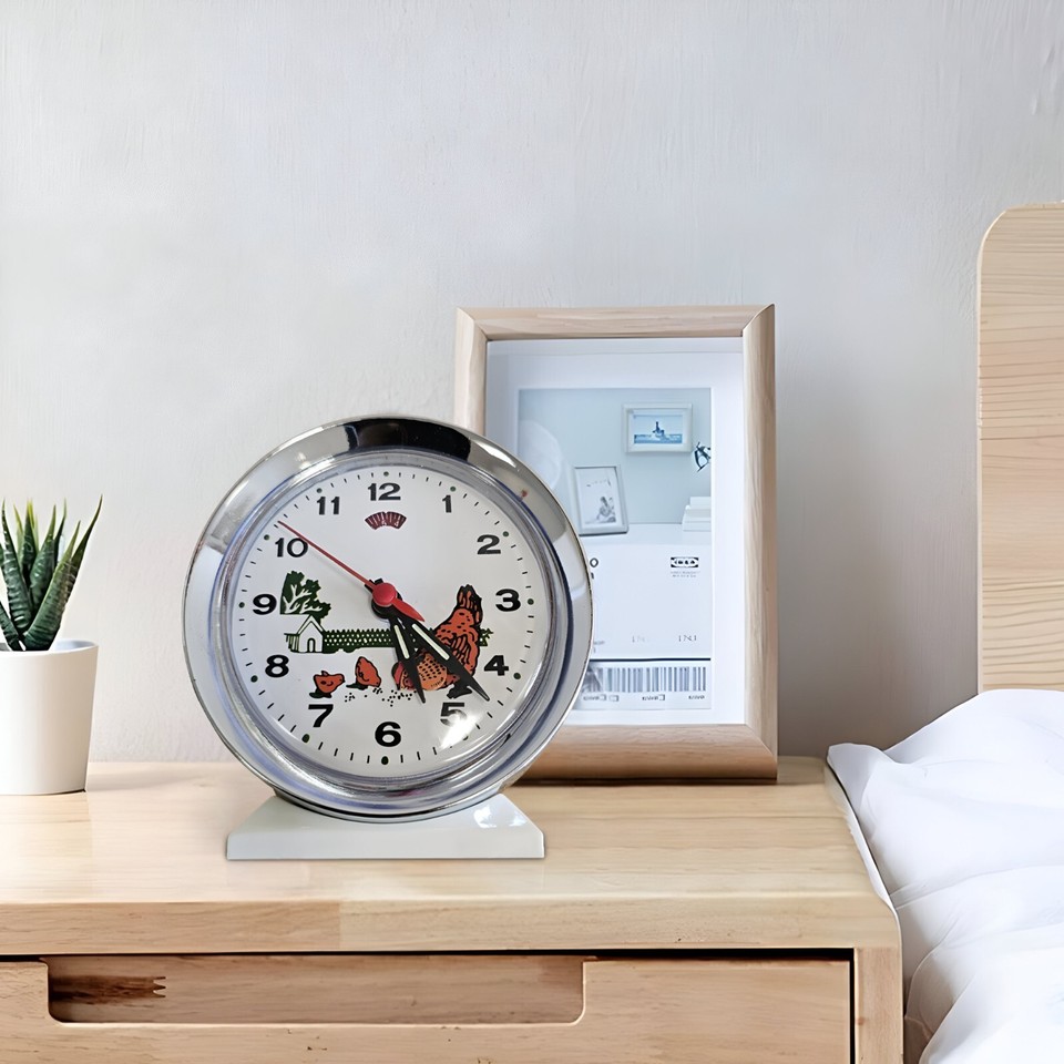 Alarm Clocks Bedside Ticking Table Clock With Analog Display Desk Clock ...