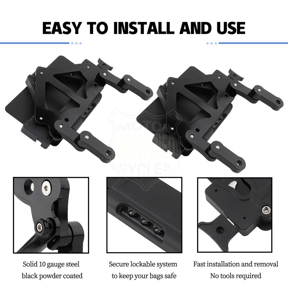 Universal Quick Release Saddlebag Pannier Mounting Kit Lockable Mount ...
