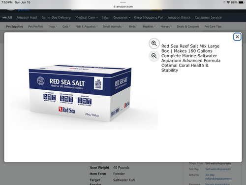 Red Sea salt 160 gallon box new | eBay