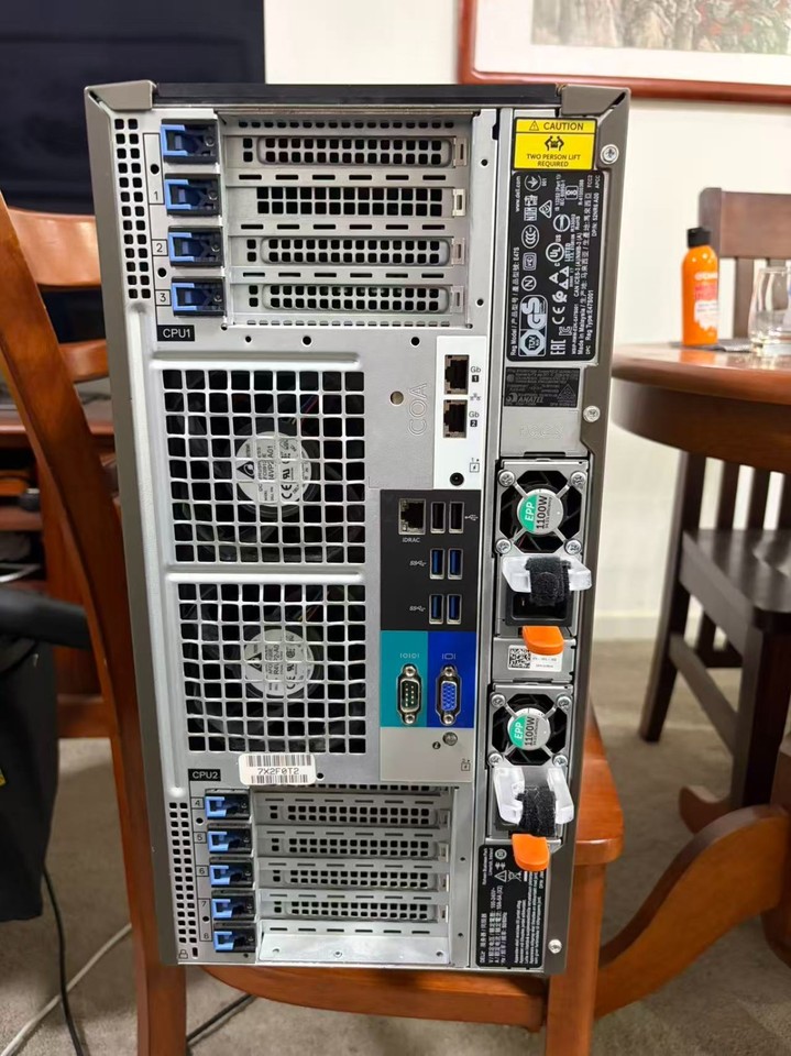 Dell PowerEdge T640 2* Xeon Platinum CPU 52 Cores 128G RAM 1TB SSD ...