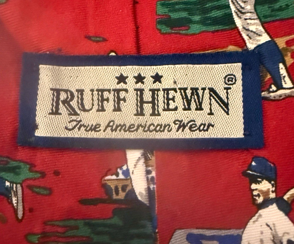 Baseball Tie Ruff Hewn True American Wear Early Red w White and Blue ...