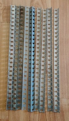 Gilbert Erector Set Part DP 12" Nickel Plated Steel Angle Girder Lot of ...