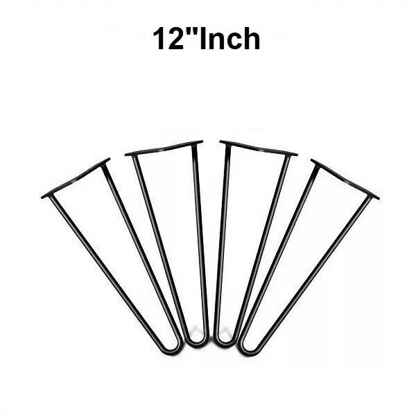 4x Hairpin Legs Hair Pin Legs Set for Furniture Bench Desk Table Metal ...