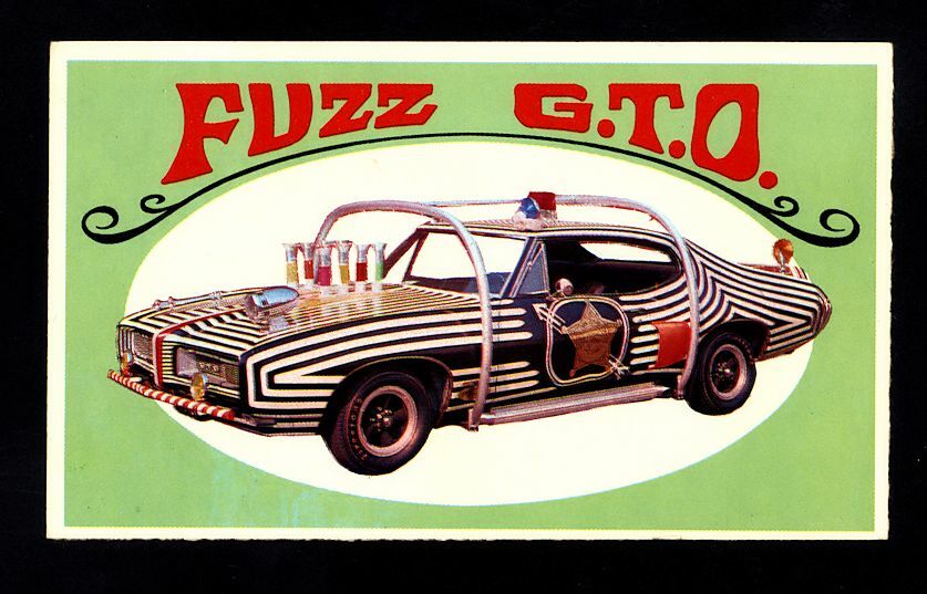 Vintage 1970 "Fuzz GTO" Way Out Wheels Card #5 Exmint+ (Combined Ship ...