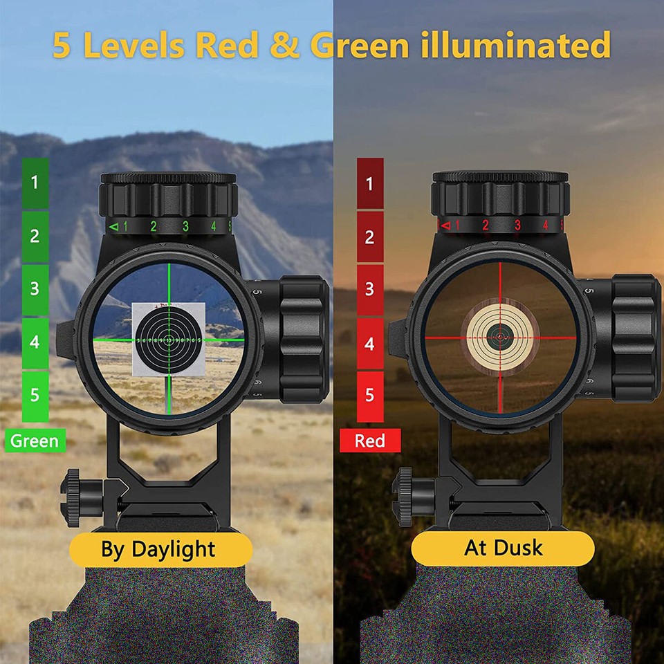 4-16x44AO Hunting Rifle Scope Red and Green Mil-Dot illuminated Optics ...