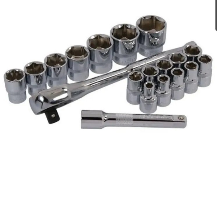 1/2" DRIVE RATCHET SOCKET SET by NEILSEN 8 to 32mm 6pt Sockets 5 ...