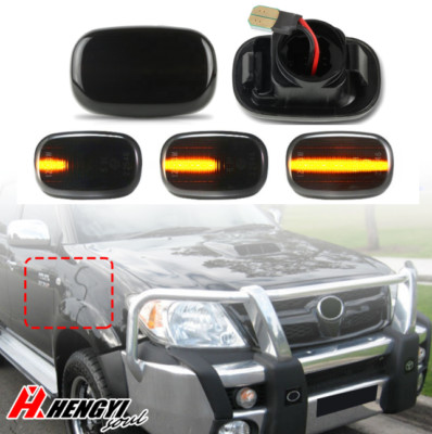 Pair Dynamic LED Side Lights Guard Indicator For Toyota Hilux Corolla ...