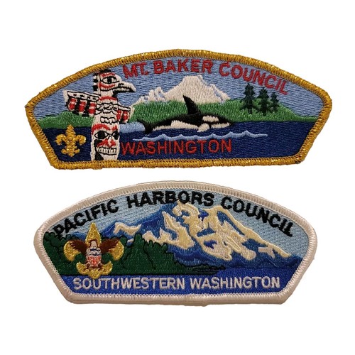 BSA Pacific Harbors Mt Baker Council Patches Washington State Lot Of 2 ...