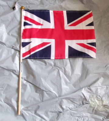 Elgate Union Jack Handheld Flag Royalty Coronation - 8" X 6" WOODEN ...