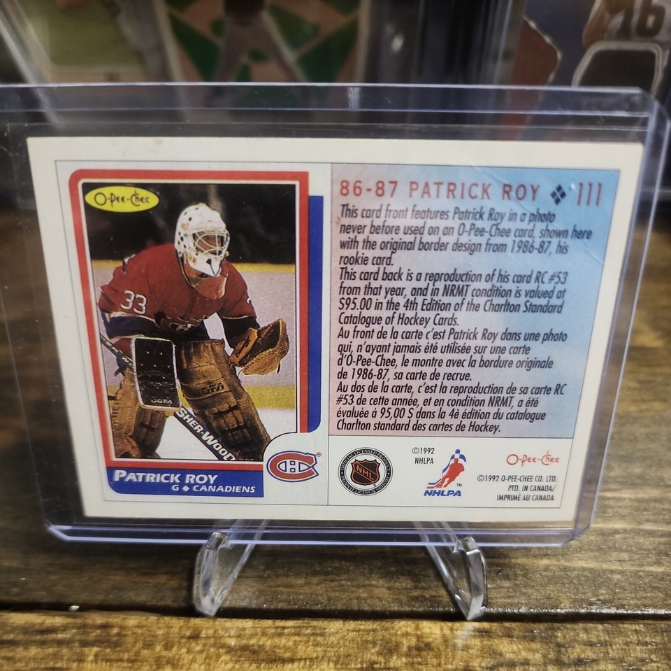 1992 O-Pee-Chee Patrick Roy #111 | eBay
