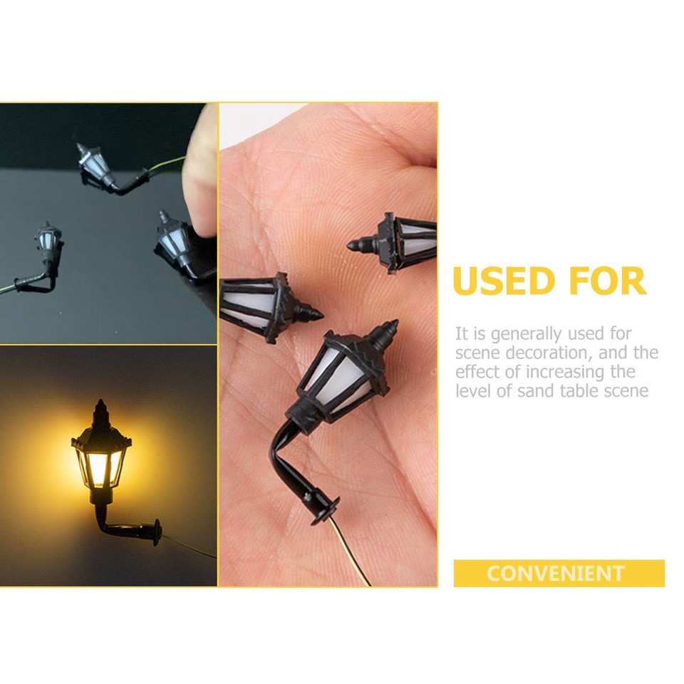 10pcs Decorative Mini Wall Lamp Model Sand Table Decor Miniature Wall ...