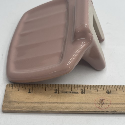 NOS VTG Porcelain Maui Mauve Dish Soap Dish Holder MCM Retro ...