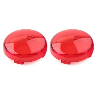 2 Pcs Red Turn Signal Lens Light Cover Guard For Harley Touring Softail ...