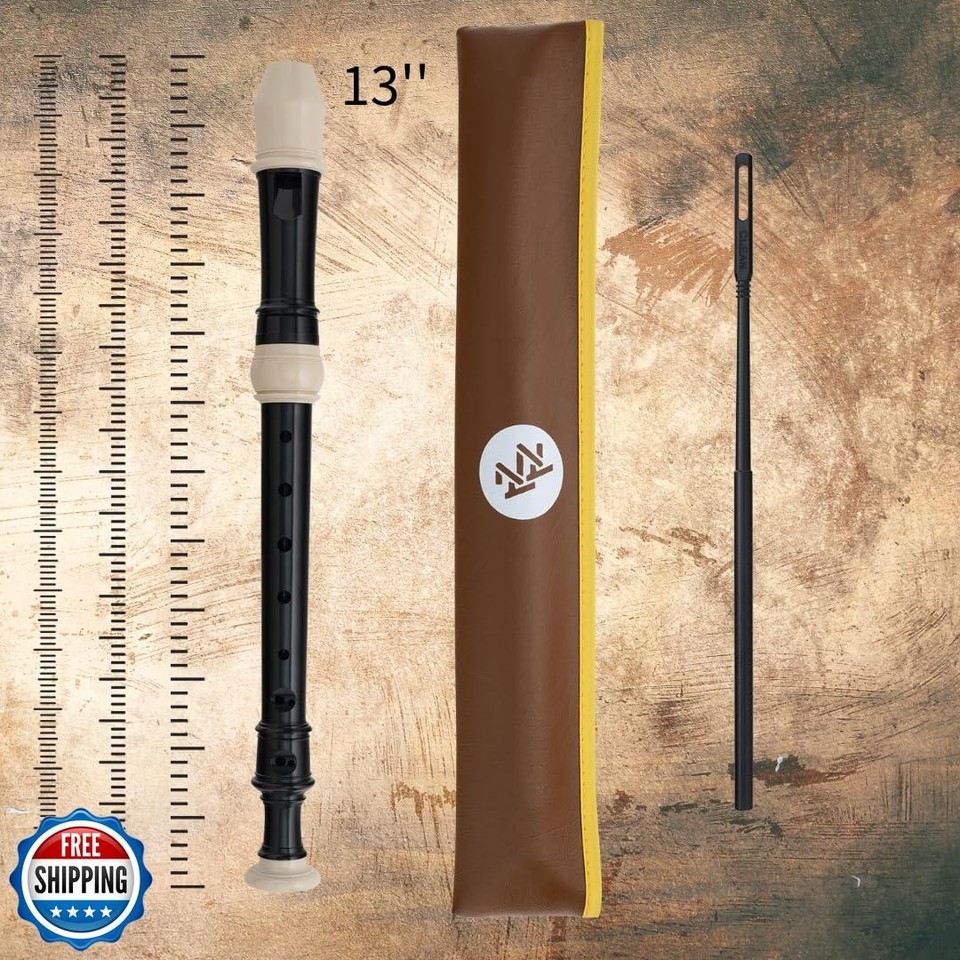 ZAZA- Quality Soprano Recorder with Zipper Bag, Cleaning Rod, and ...