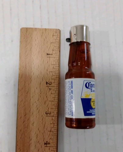 Mini Corona Extra Bottle Lighter 3.25 inches tall, Disposable 3/4 Full ...