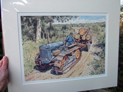 County Fordson E27N Crawler Tractor - signed and numbered print by ...