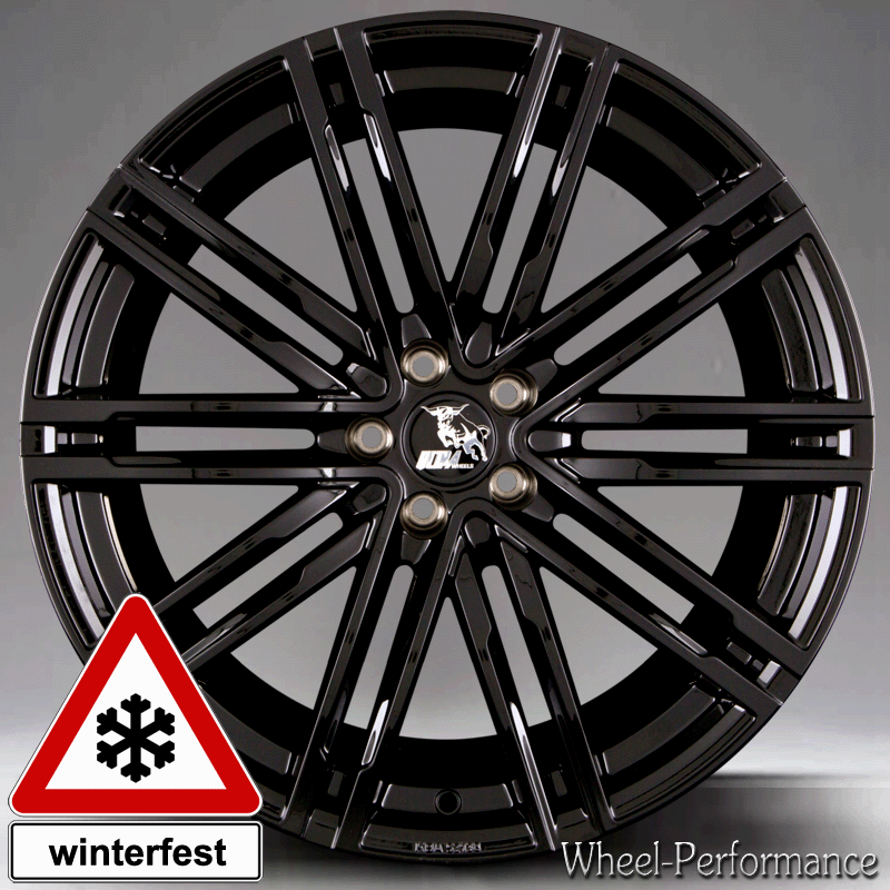 21 Zoll UX12 Alufelgen 9,5+10,5x21 5x130 ET50-55 schwarz für Porsche ...