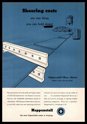 1945 Heppenstall Co. Solid Tool Shear Knives Pittsburgh Pennsylvania ...