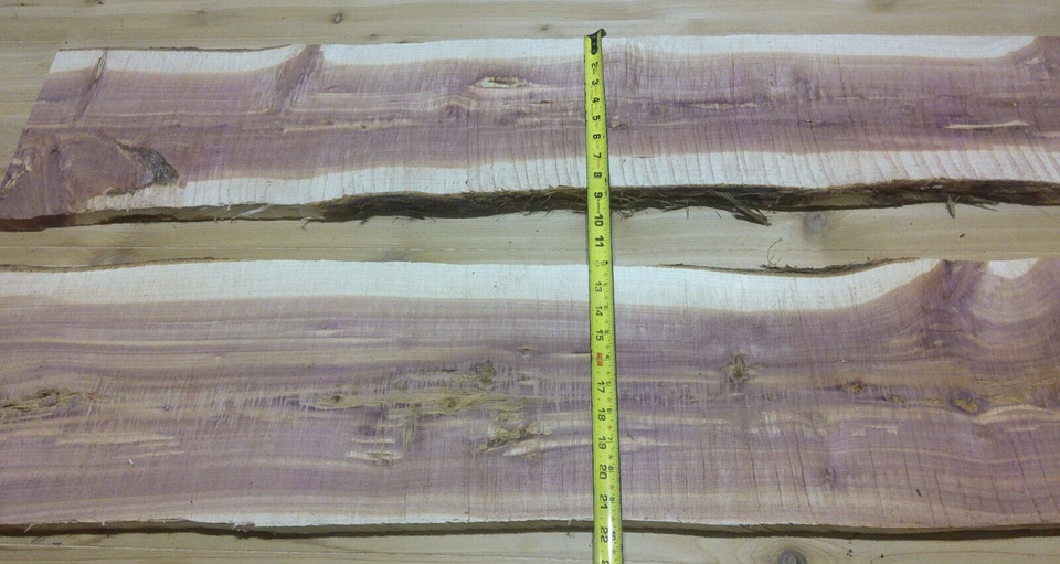 2 AROMATIC RED CEDAR WOOD BOARDS 50inX9inX1in LUMBER RUSTIC CUT ...