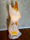 36" Blow Mold Halloween 2 Sided Melting Ghost Face Candle General Foam ...