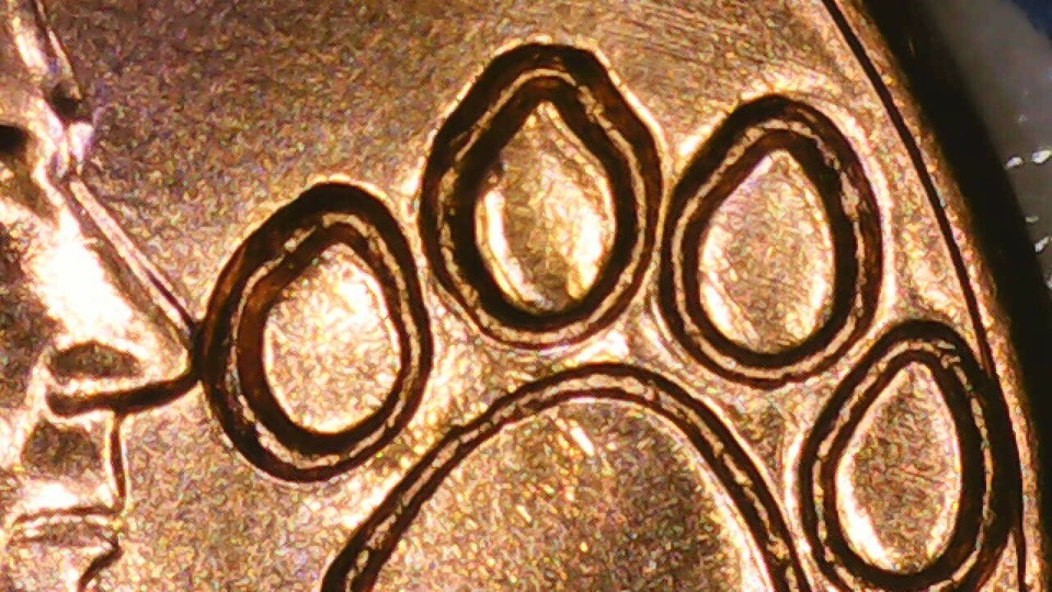 2024 Lincoln Shield 1C Cent Penny Dog Paw Memorial Print Counterstamp ...