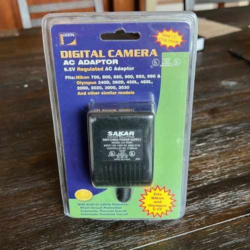 Sakar Digital Camera AC Adaptor 6.5V Nikon Olympus Sealed w/ Crack in ...