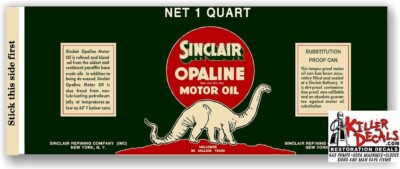 (SINC-103) SINCLAIR OIL CAN WRAP DECAL - MAKE YOUR OWN- LUBSTER GAS ...